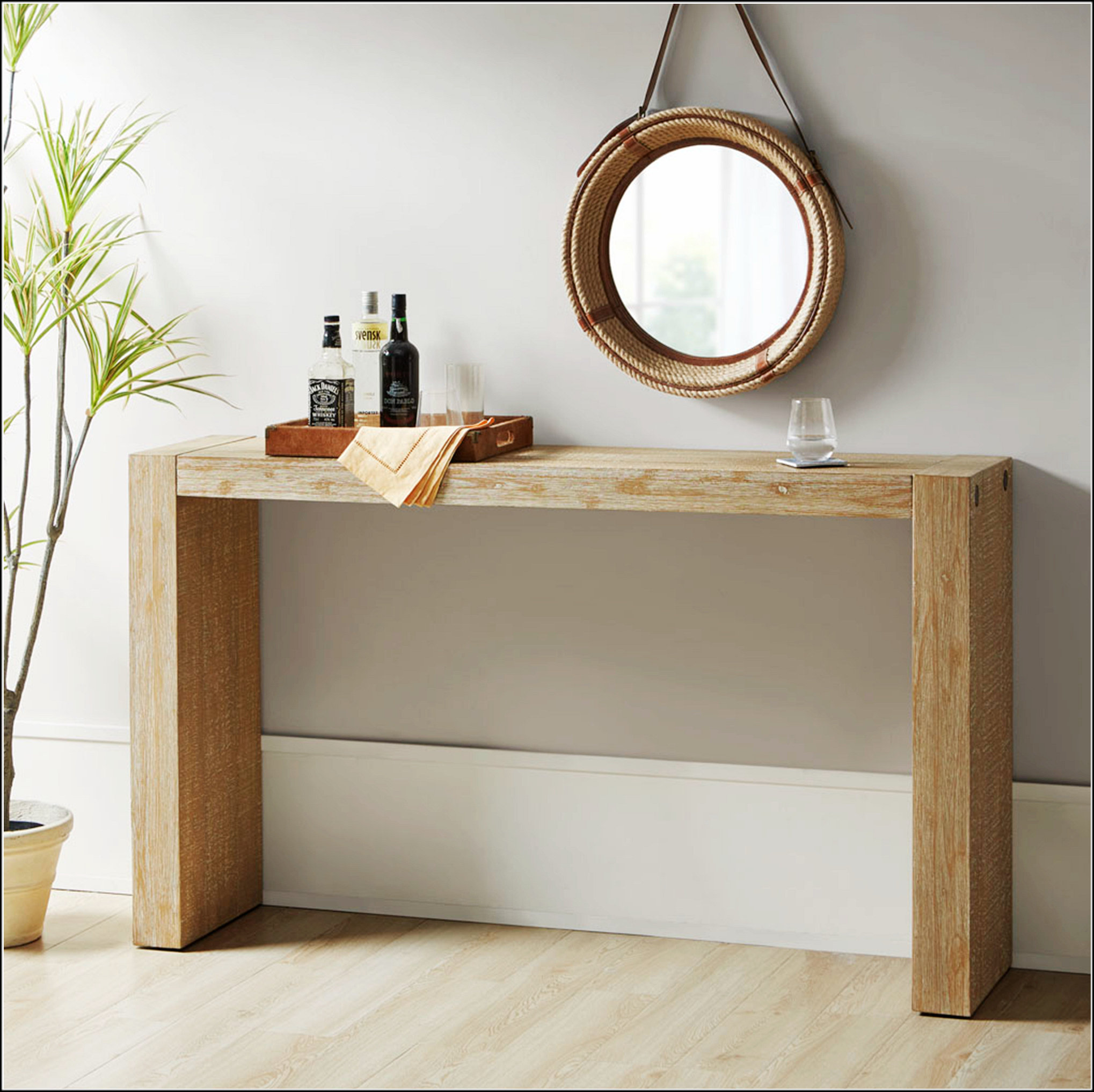 Gracie Oaks 64" Console Table Multi-functional use as a console or ...