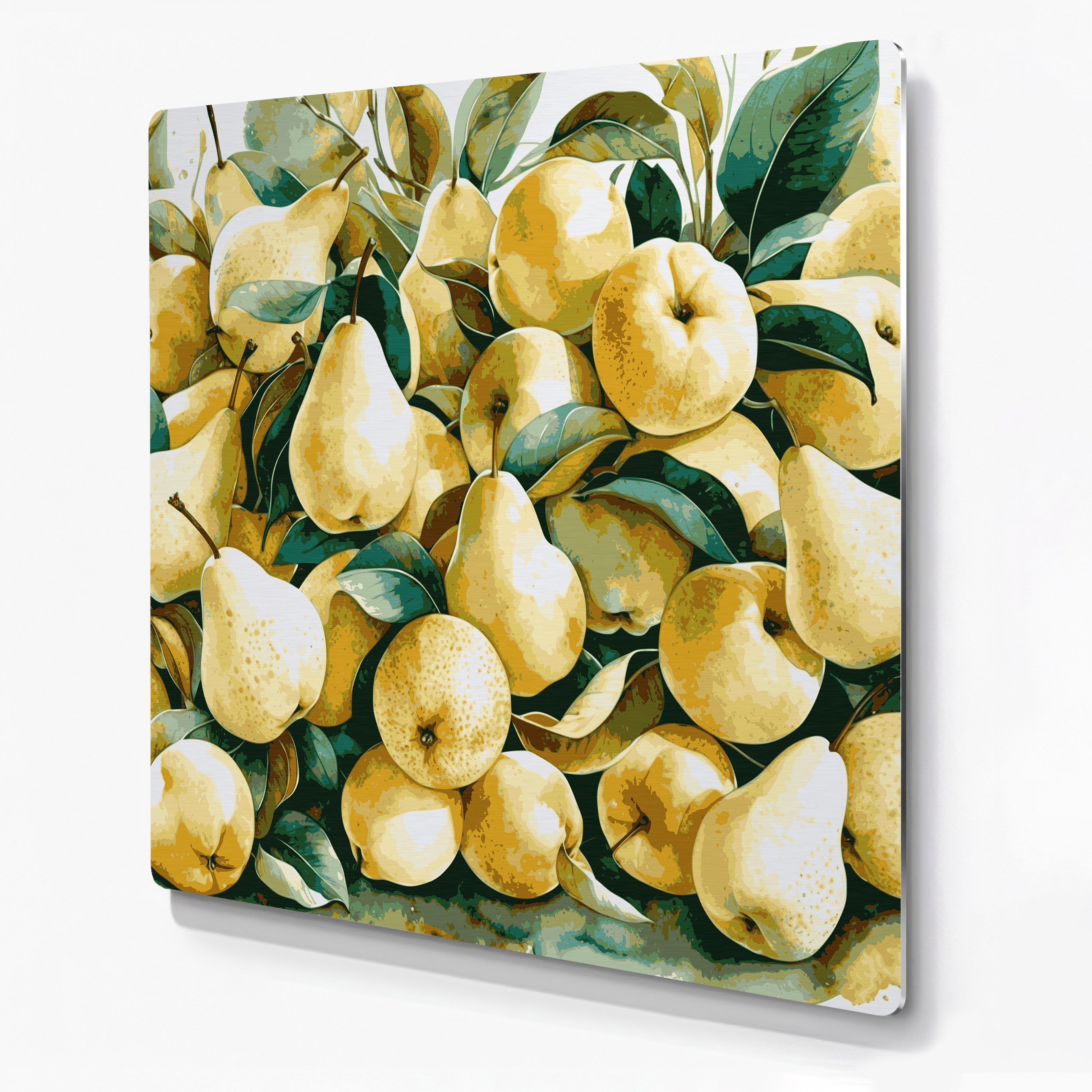 Hokku Designs Fruit Nashi Pear Beige Metal Wall Art | Wayfair