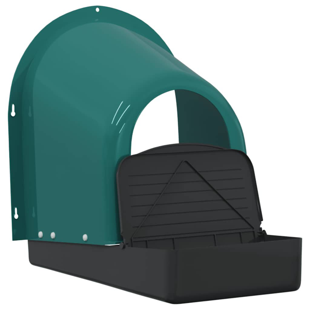 Metro Lane Chicken Nesting Boxes 4 Pcs Wall-Mounted Dark Green Plastic ...