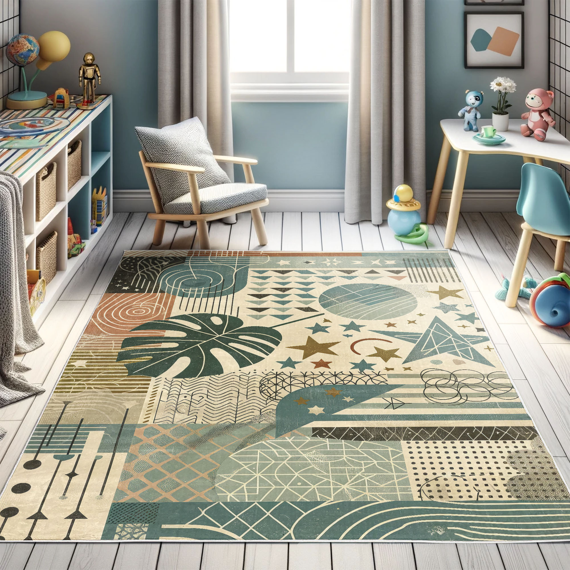 Ambesonne Abstract High Density Long Fiber Poly Threads Decorative Area ...