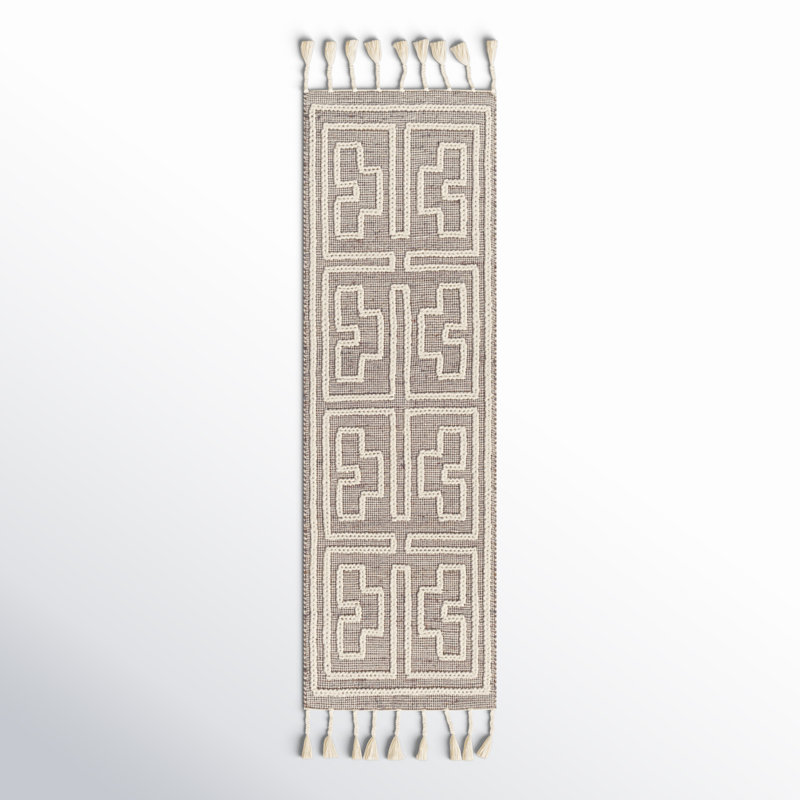 Joss & Main Rodriguez Handmade Flatweave Gray/White Area Rug & Reviews ...