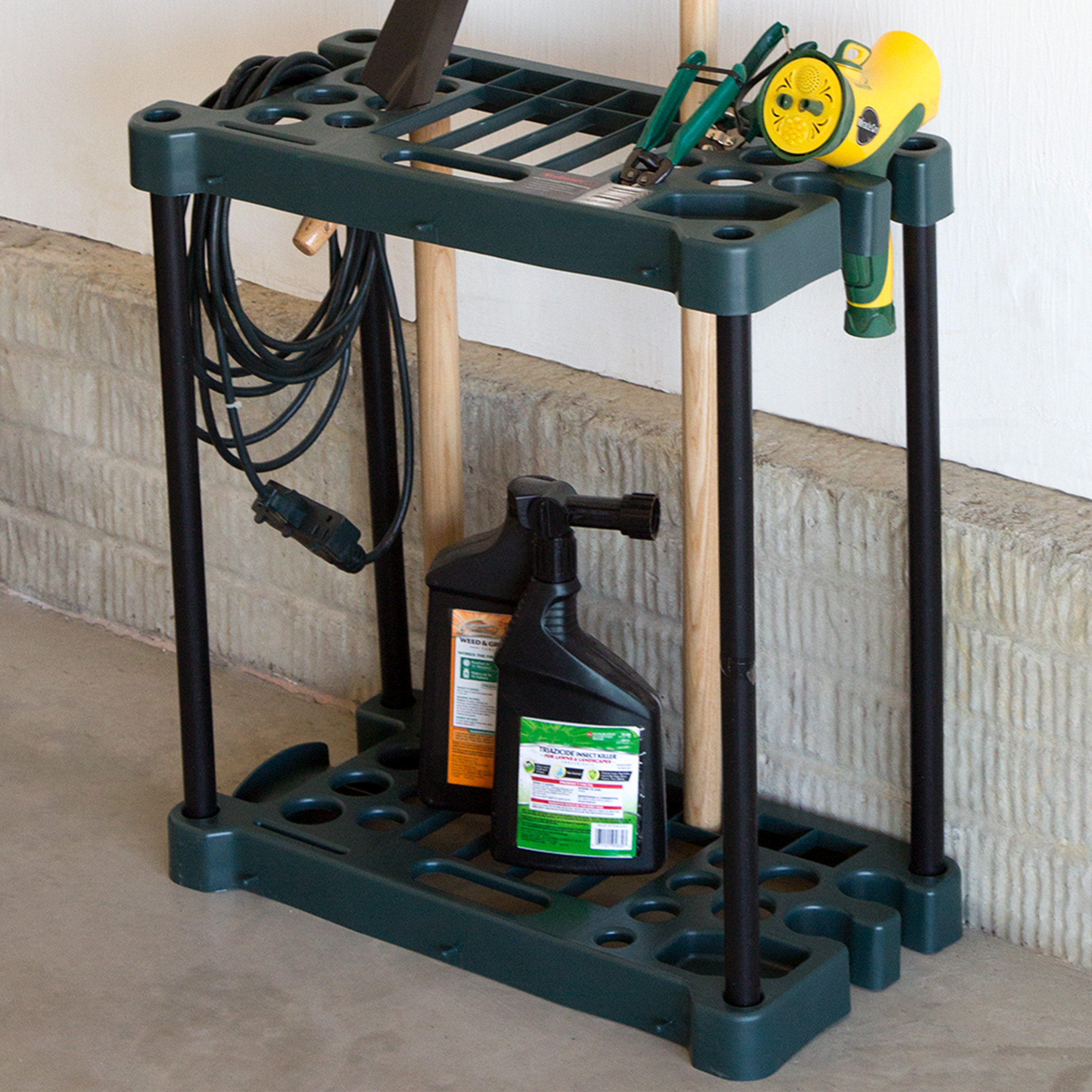 Stalwart Garden Tool Organizer - Utility Rack Maximizes Yard Tool ...