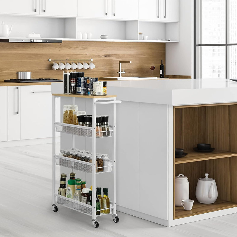 Haitral 31.4'' H x 16.6'' W Utility Cart with Wheels & Reviews | Wayfair