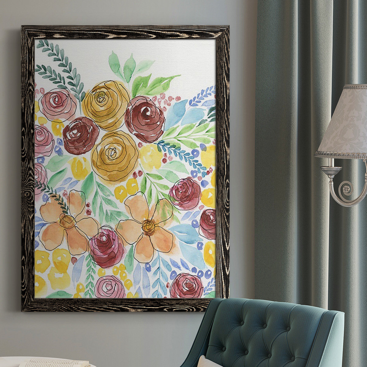 Wexford Home Flower Carousel I Framed On Canvas Painting - Wayfair Canada
