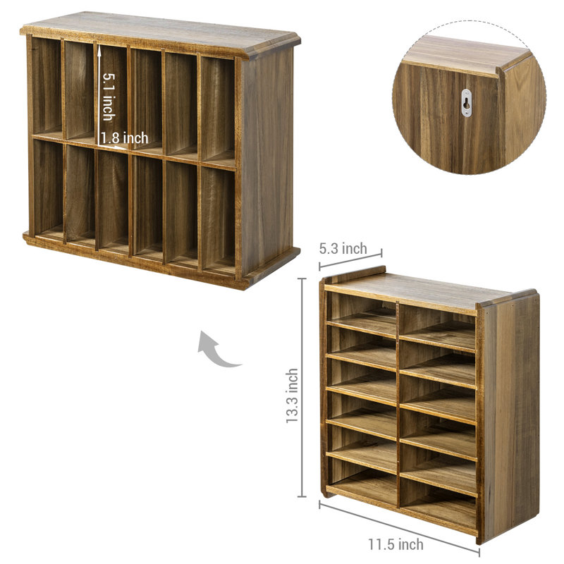 MyGift Acacia Wood Martial Arts Belt Display Holder Case | Wayfair