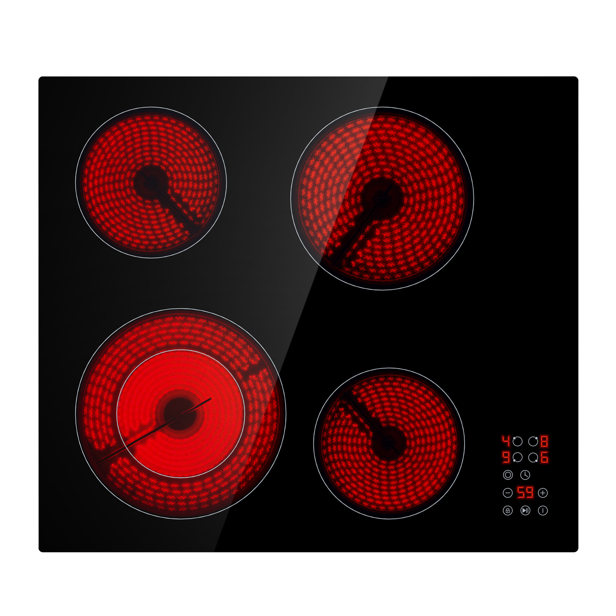 Empava 24 In. Etl-certified 4 Ego Heating Elements, Electric Radiant ...