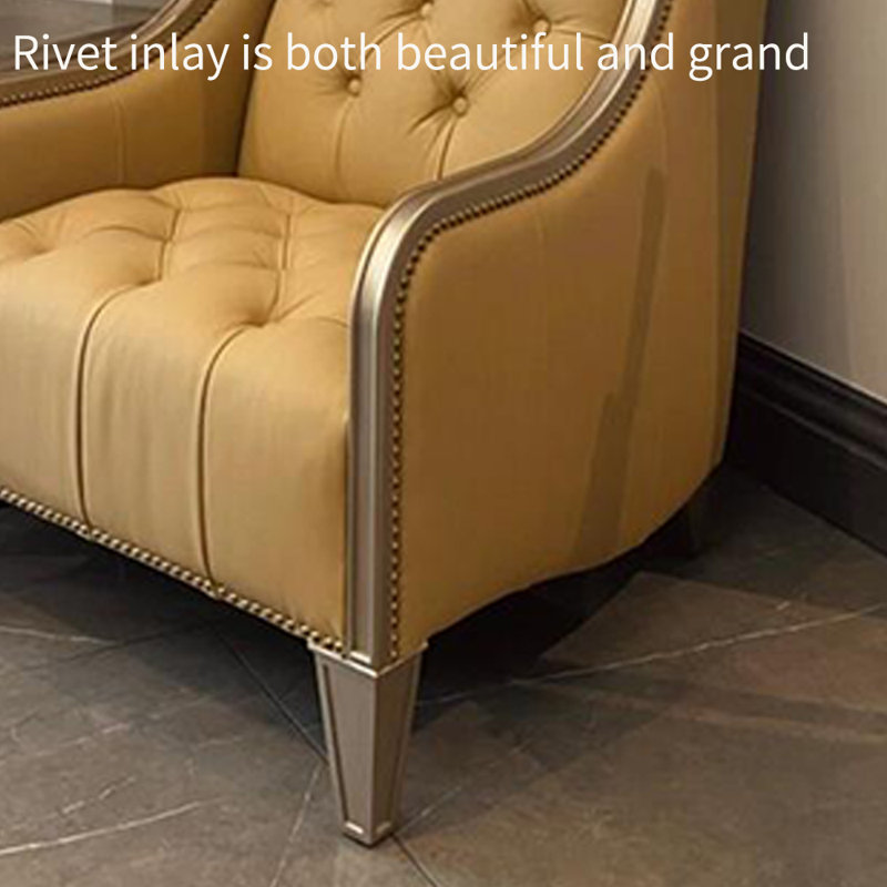 House of Hampton® Light luxury faux leather sponge lounge chair | Wayfair