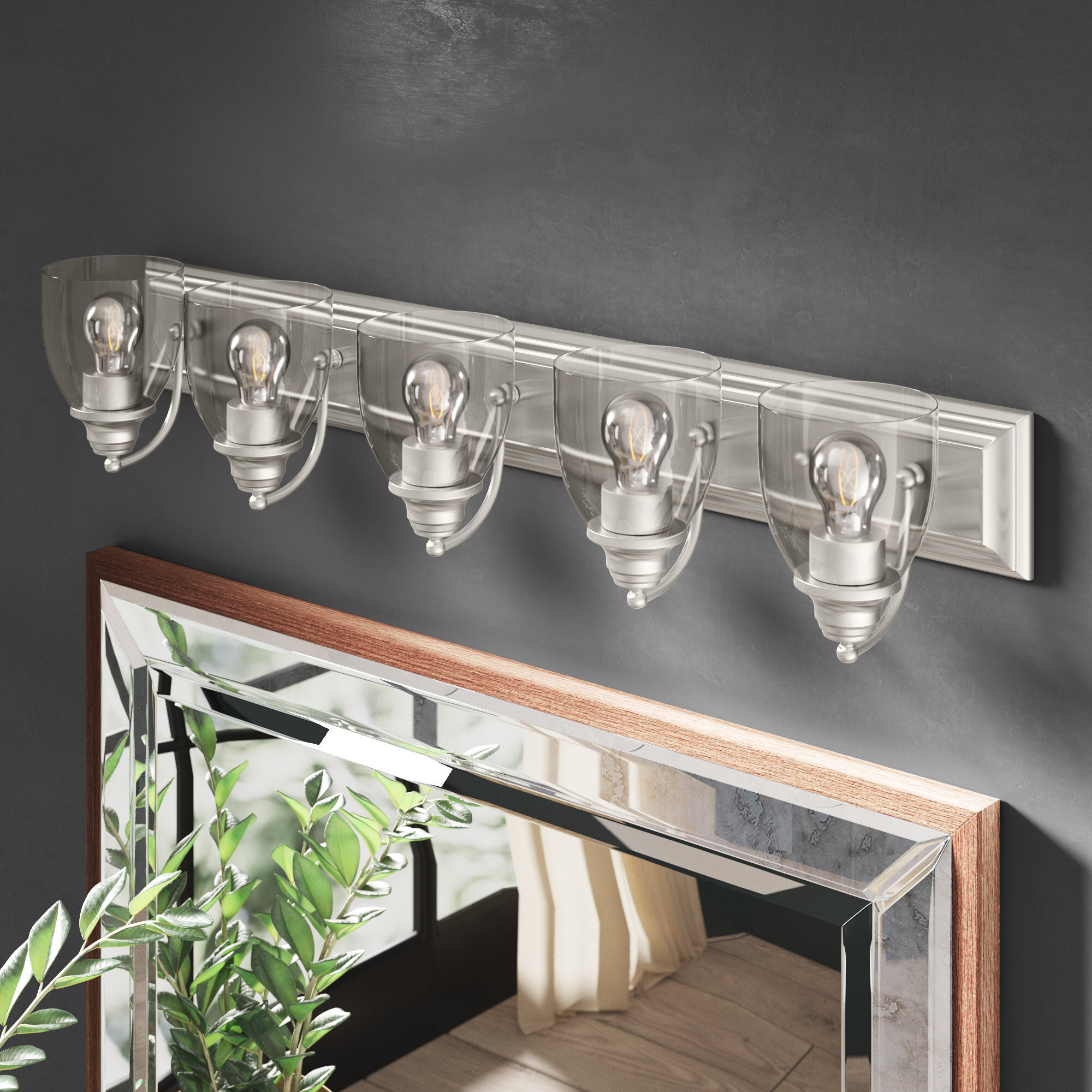 Everly Quinn 5-Light Dimmable Vanity Light & Reviews | Wayfair