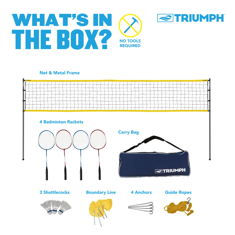 Triumph Sports Triumph Competition Badminton Set With Steel ...