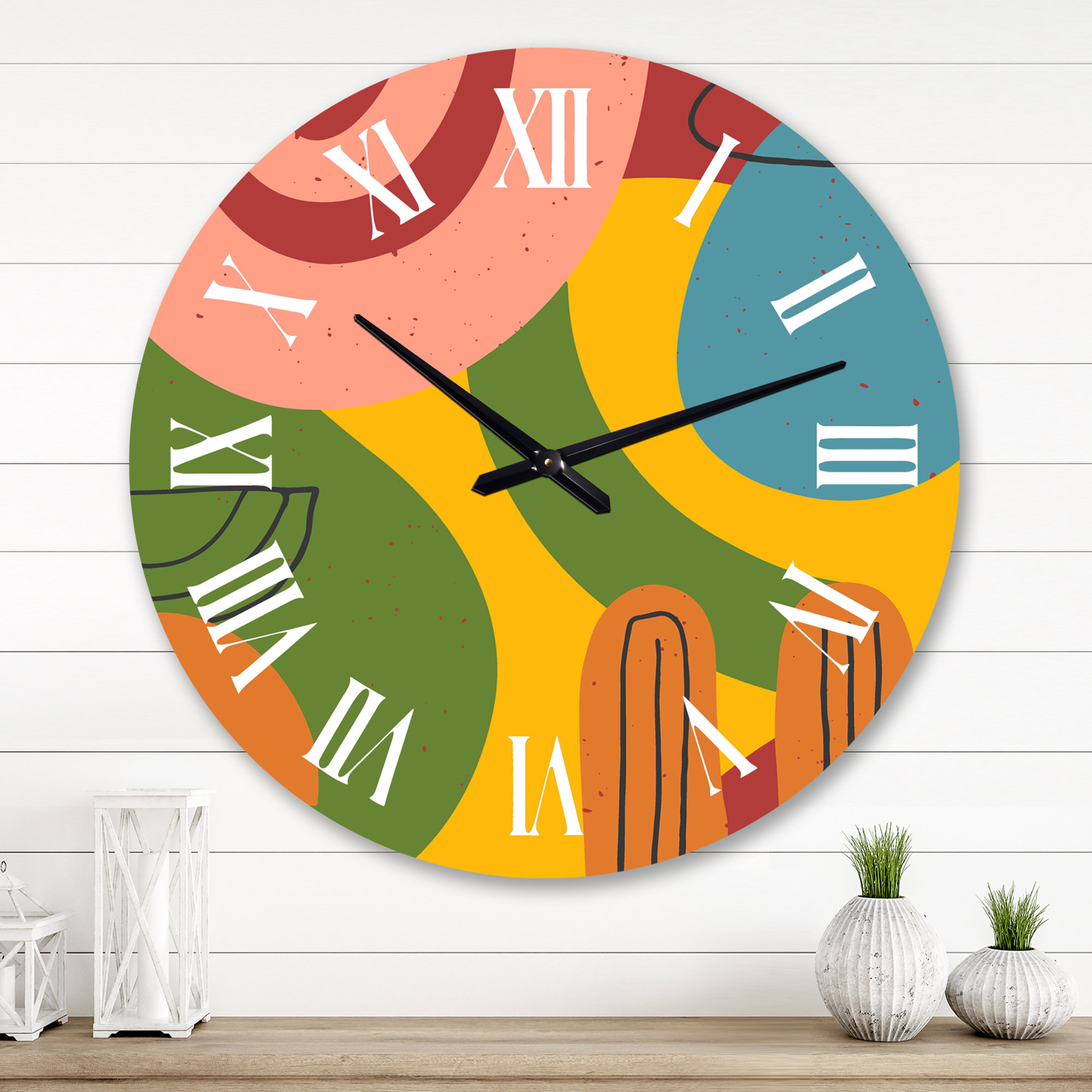 colourful wall clock