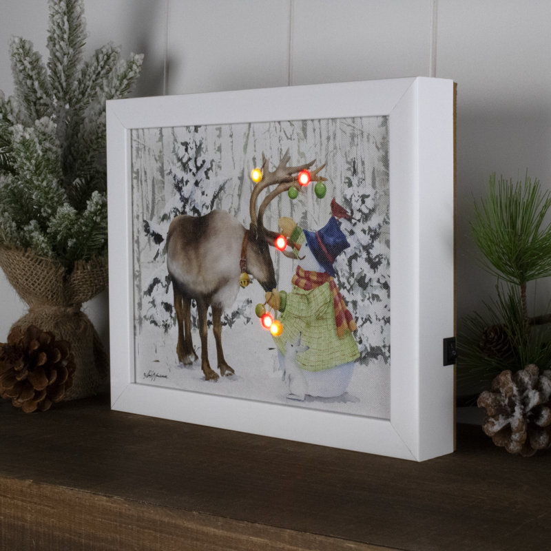 The Holiday Aisle® Sweet Friendship Lighted Shadow Box | Wayfair