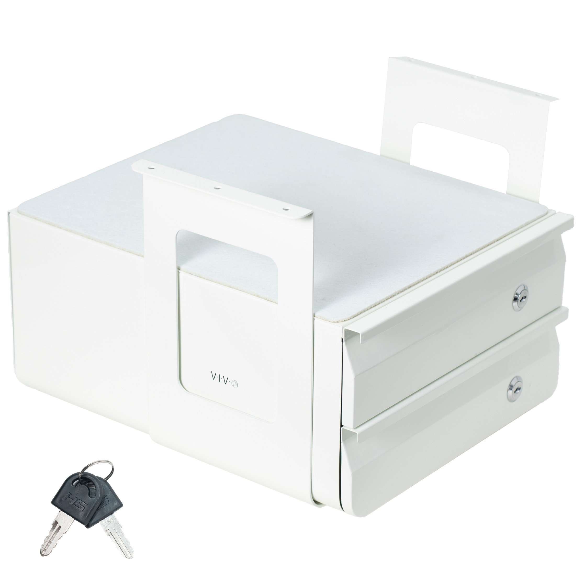 Vivo Under Desk Lockable Pull Out Storage Drawers - Wayfair Canada