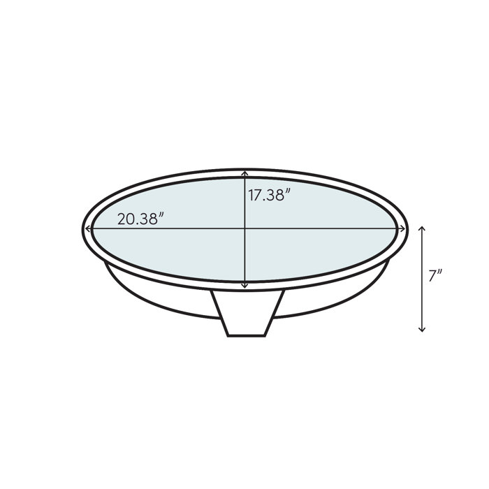 American Standard Aqualyn 17.38'' Ceramic Oval Drop-in Bathroom Sink ...