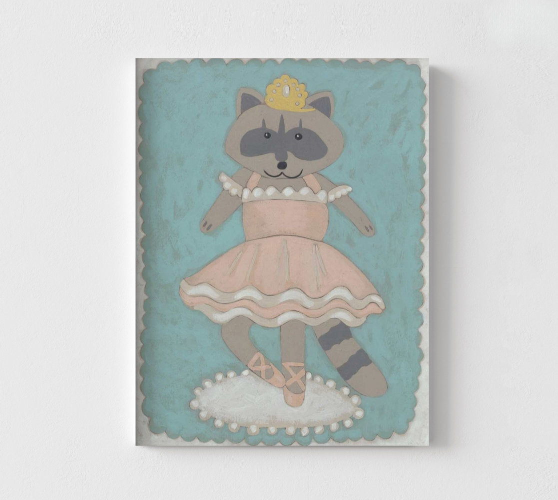 WeFrameArt Adorable Raccoon Nursery Decor, Framed Ballet Daughter ...