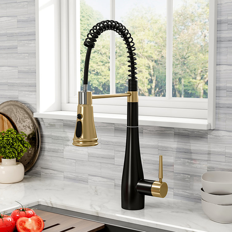 Belfry Kitchen Pre-rinse Pull-Down Swivel Kitchen Faucet | Wayfair.co.uk