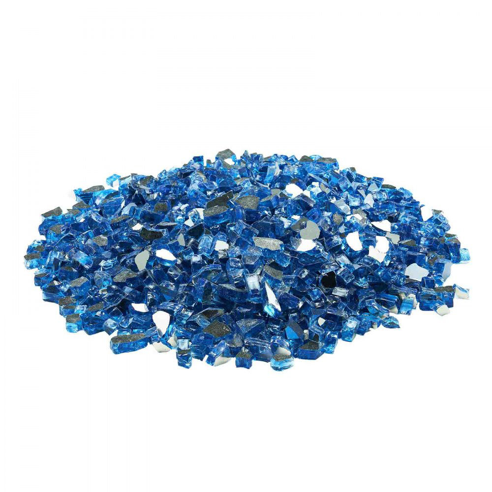 VEVOR 20 LBS Fire Glass 1/2-Inch Fireplace Glass Rocks for Fire Pit ...