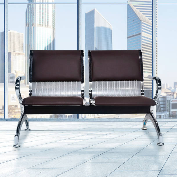 Kinbor Faux Leather Seat Tandem Seating with Metal Frame & Reviews ...