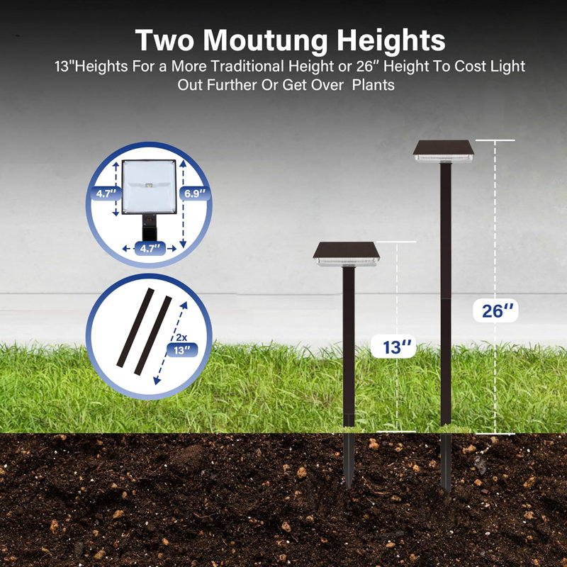Belleze Solar Pathway Lights 4 Pack | Wayfair