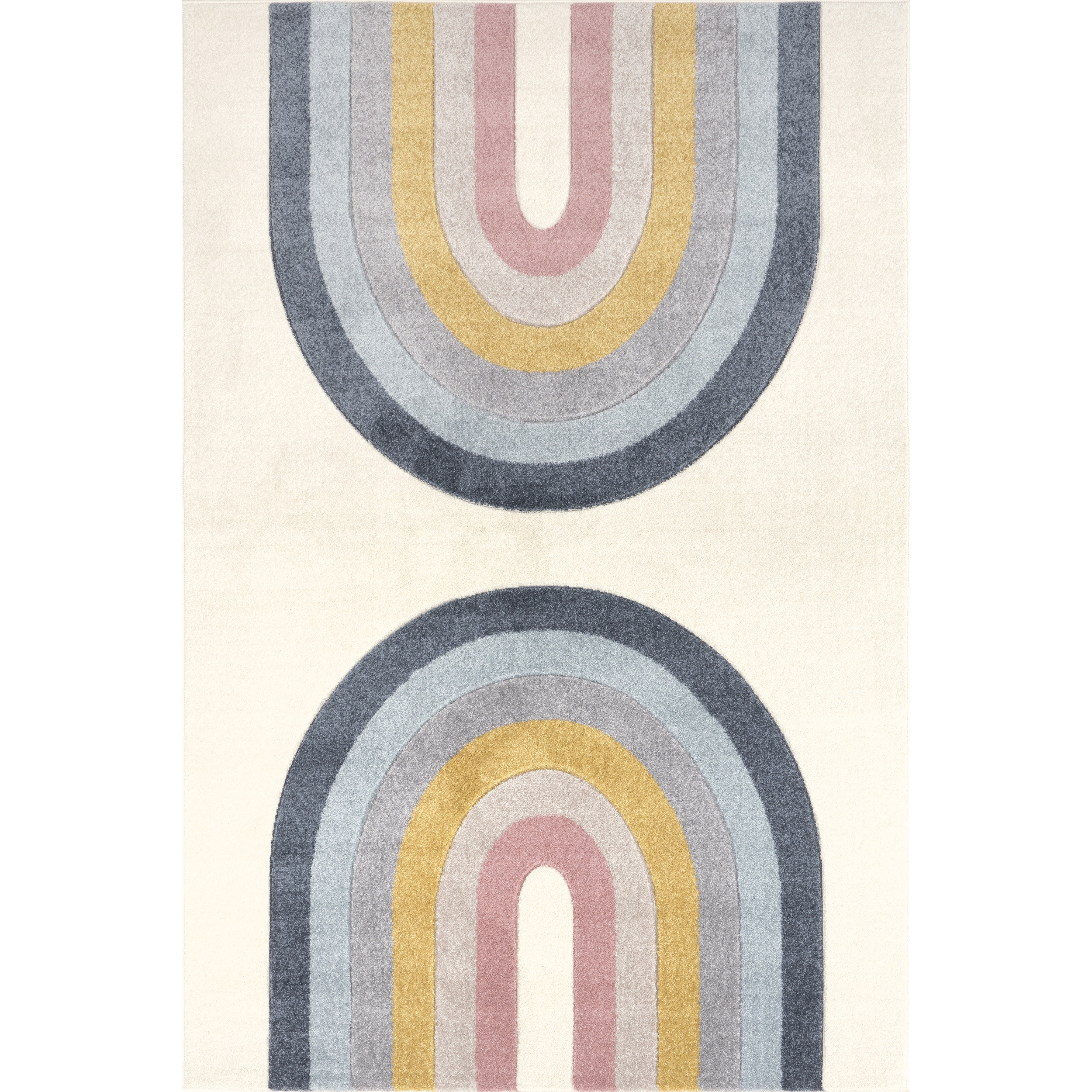 George Oliver Jerri Double Half Rainbow Kids Area Rug & Reviews | Wayfair