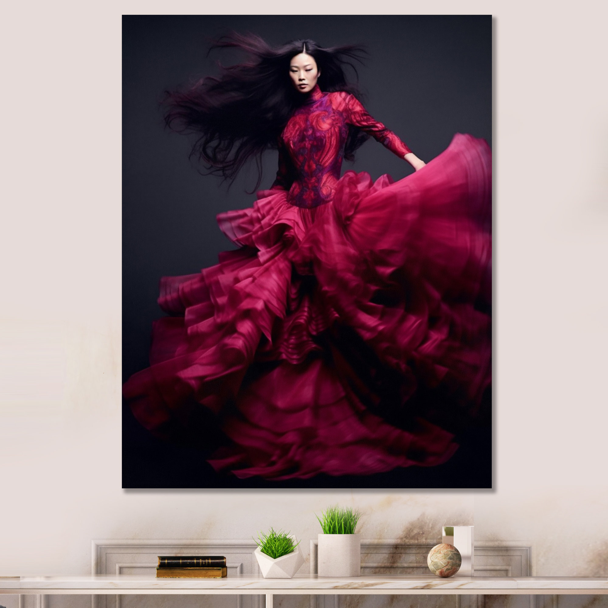 Mercer41 Dancing Beauty in Waving Glorious Fashion Dress I - Print ...