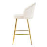 Mercer41 Luxury Velvet Bar Chair - Gold- Metal Legs Suitable For Coffee ...