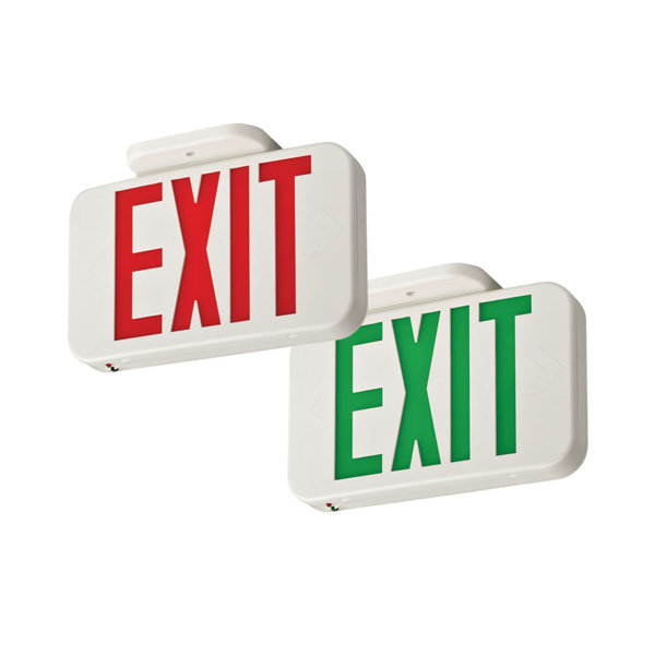 Lithonia Lighting Exrg Thermoplastic Surface-Mounted LED Exit Sign ...