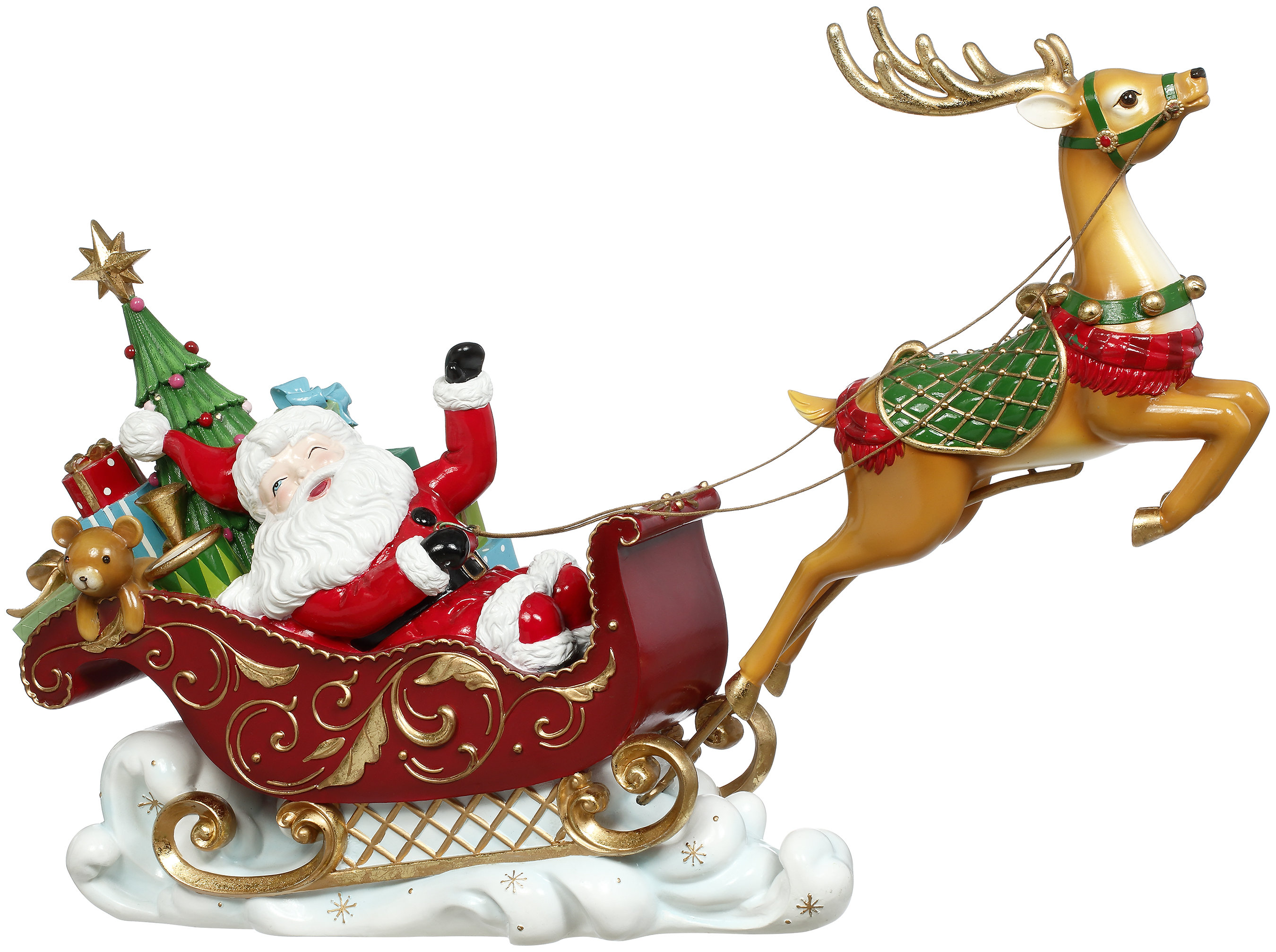 Mark Roberts Santa On Sleigh With LED - 20 X 15 Inches | Perigold