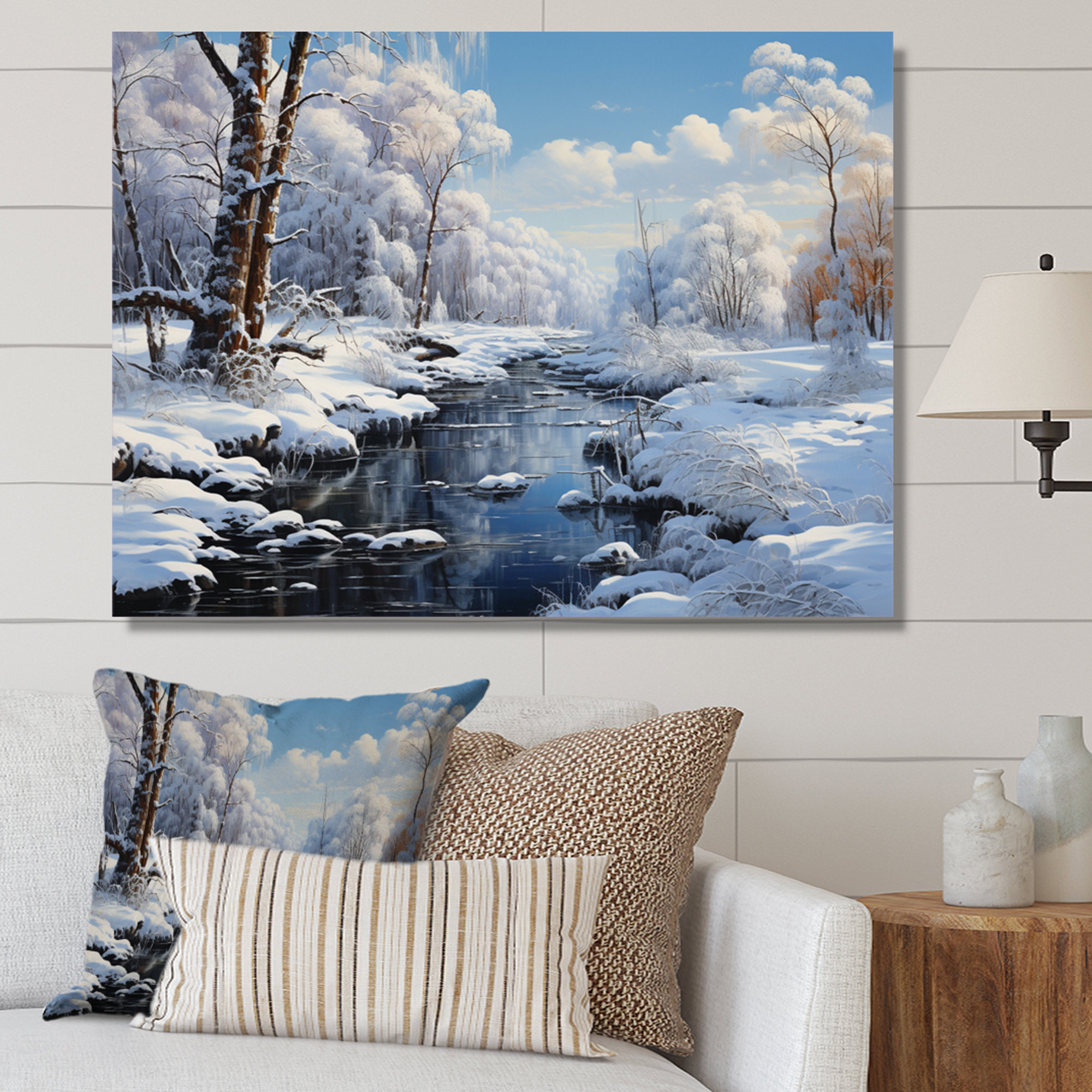 Loon Peak® Winter Snowy Serenity I - Winter Landscape Wall Art | Wayfair