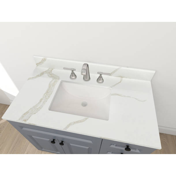 Bellaterra Home 37'' Stone Single Bathroom Vanity Top with Sink ...
