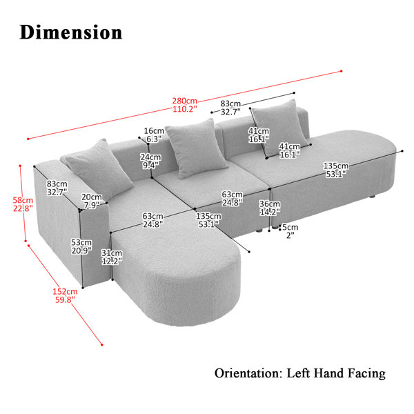 Latitude Run® Meyzieu 3 - Piece Upholstered Sectional | Wayfair