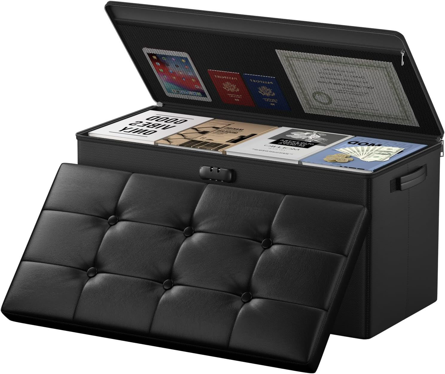 Latitude Run® Storage Ottoman Bench With Lock - Wayfair Canada