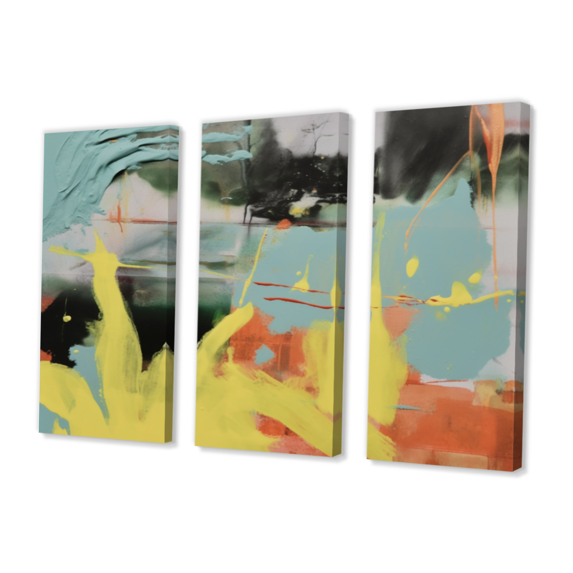 Ivy Bronx Dada Joyful Movement - Abstract Wall Art Living Room Set ...
