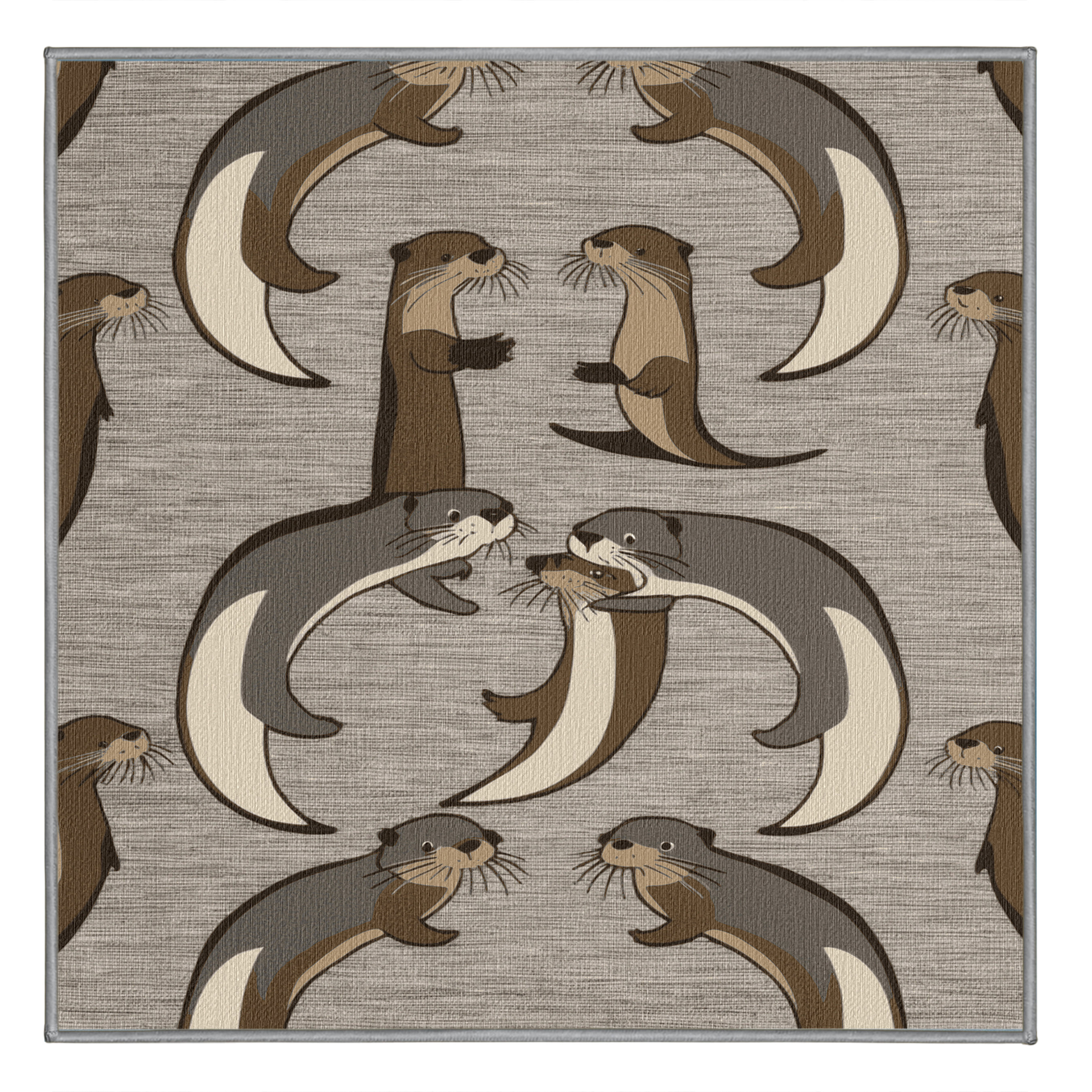 Foundry Select Washable African Clawless Otter Wildlife Area Rug | Wayfair