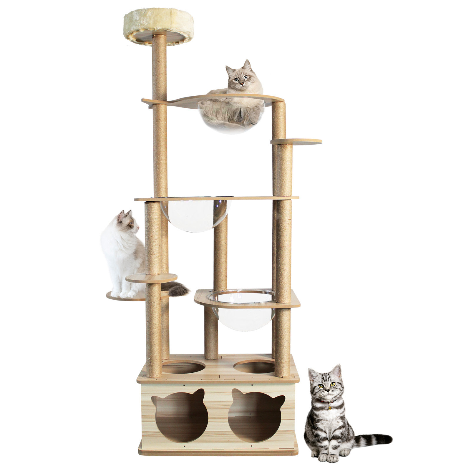Tucker Murphy Pet™ Gauti 71'' Wooden Cat Tree for Indoor Large Cats ...