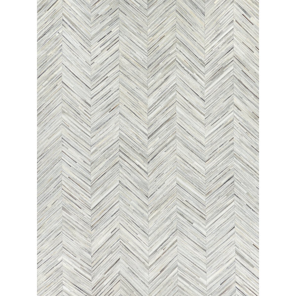 Exquisite Rugs Natural Hide Chevron Handmade Cowhide Silver Area Rug ...