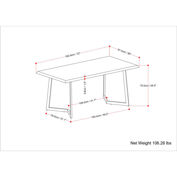 Foundry Select Prunty Metal Base Dining Table | Wayfair