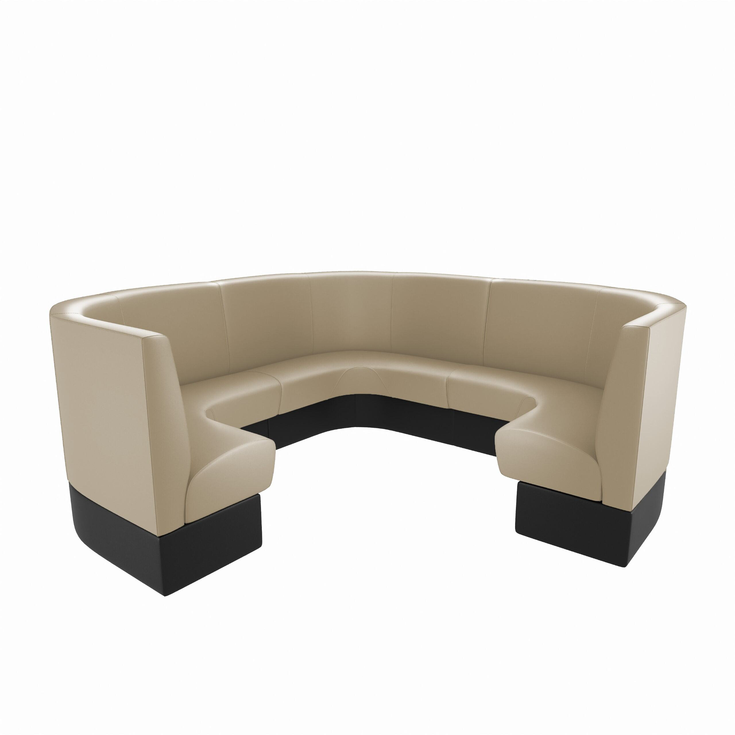 QA Group 3/4 Circle Curved Booth, Private Corner Booth (Pack of Three 1 ...