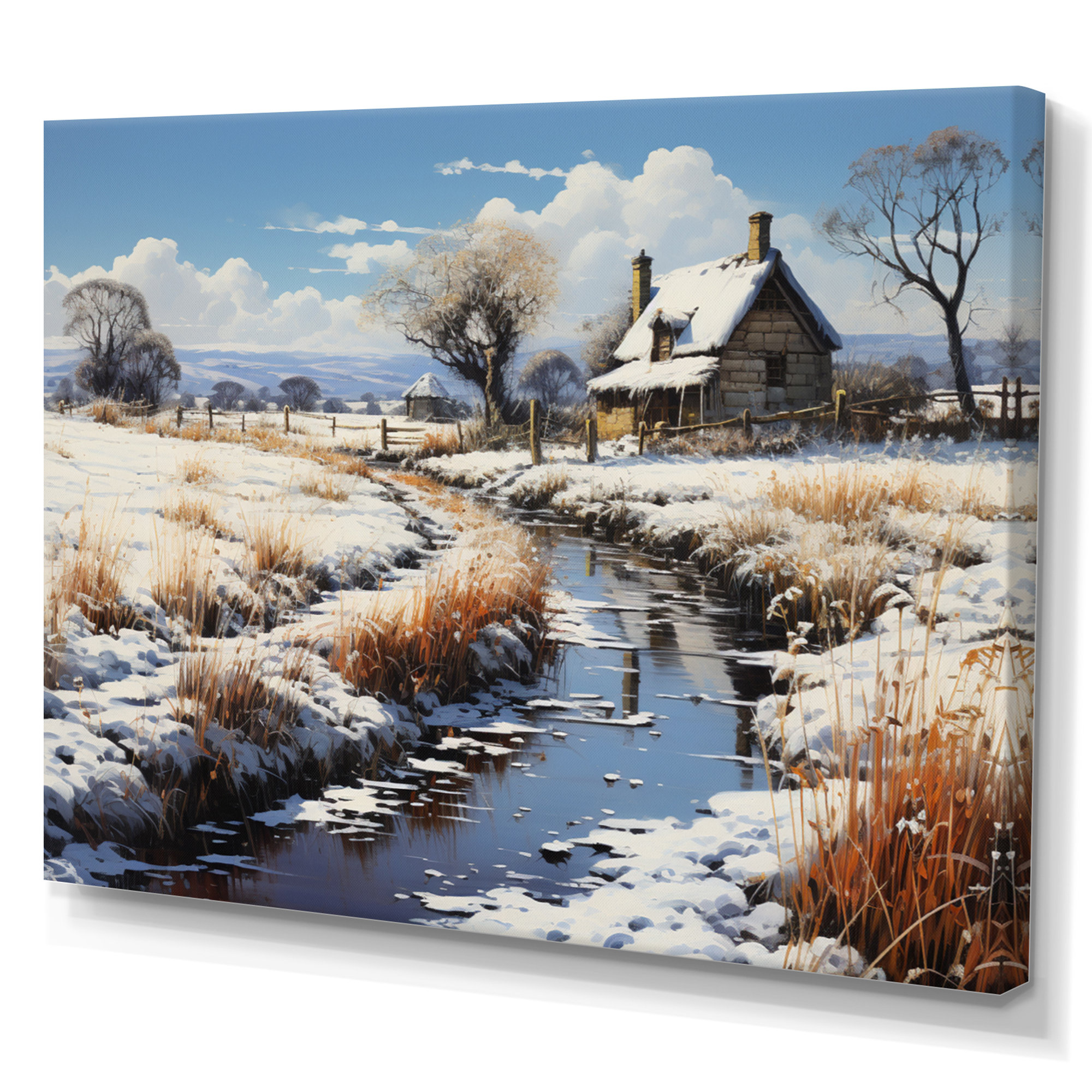 Millwood Pines Binak Countryside Winters Touch On Canvas Print | Wayfair