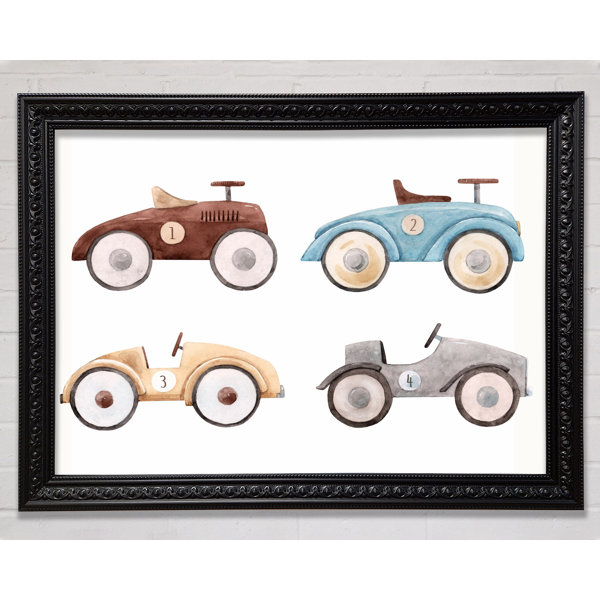 Bright Star Retro Ride On Cars - Single Picture Frame Art Prints ...