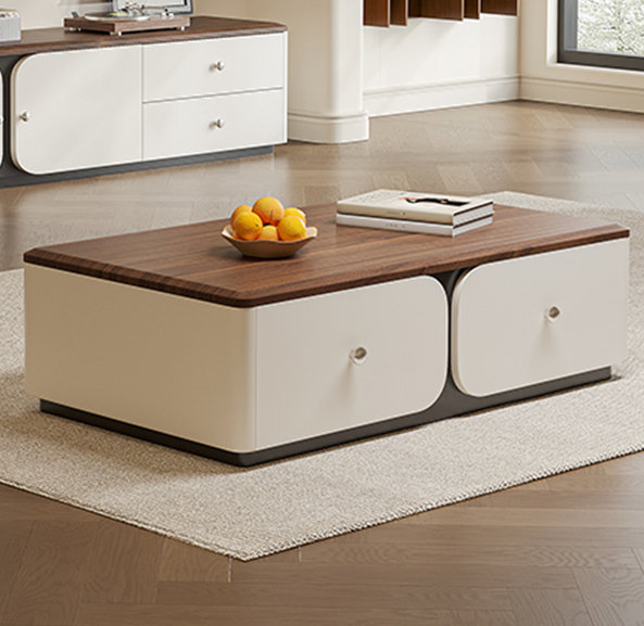 AWORET Modern simple rounded corner coffee table | Wayfair