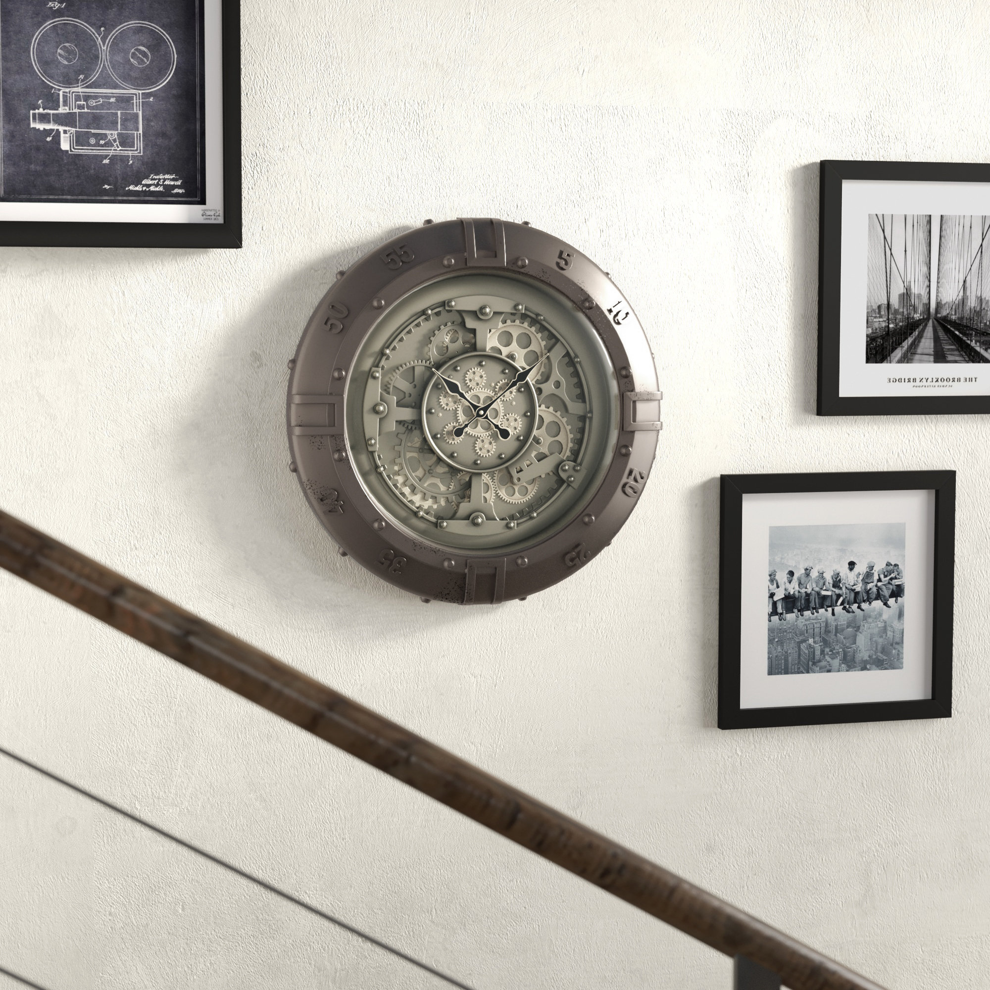 17 Stories Valencia Metal Wall Clock | Wayfair