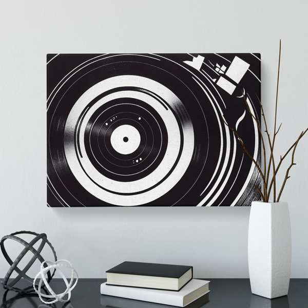 ClassicLiving Masterful Vinyl Record Abstract - Wrapped Canvas Art ...