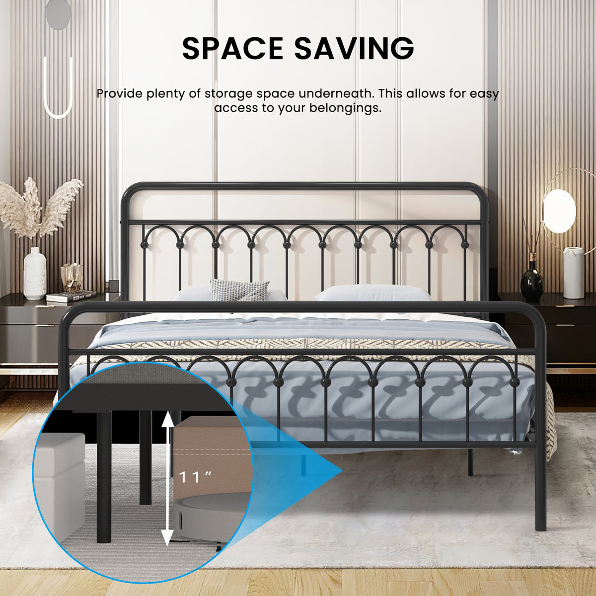 August Grove® Brenai Queen 43.3'' Bed Frame & Reviews | Wayfair