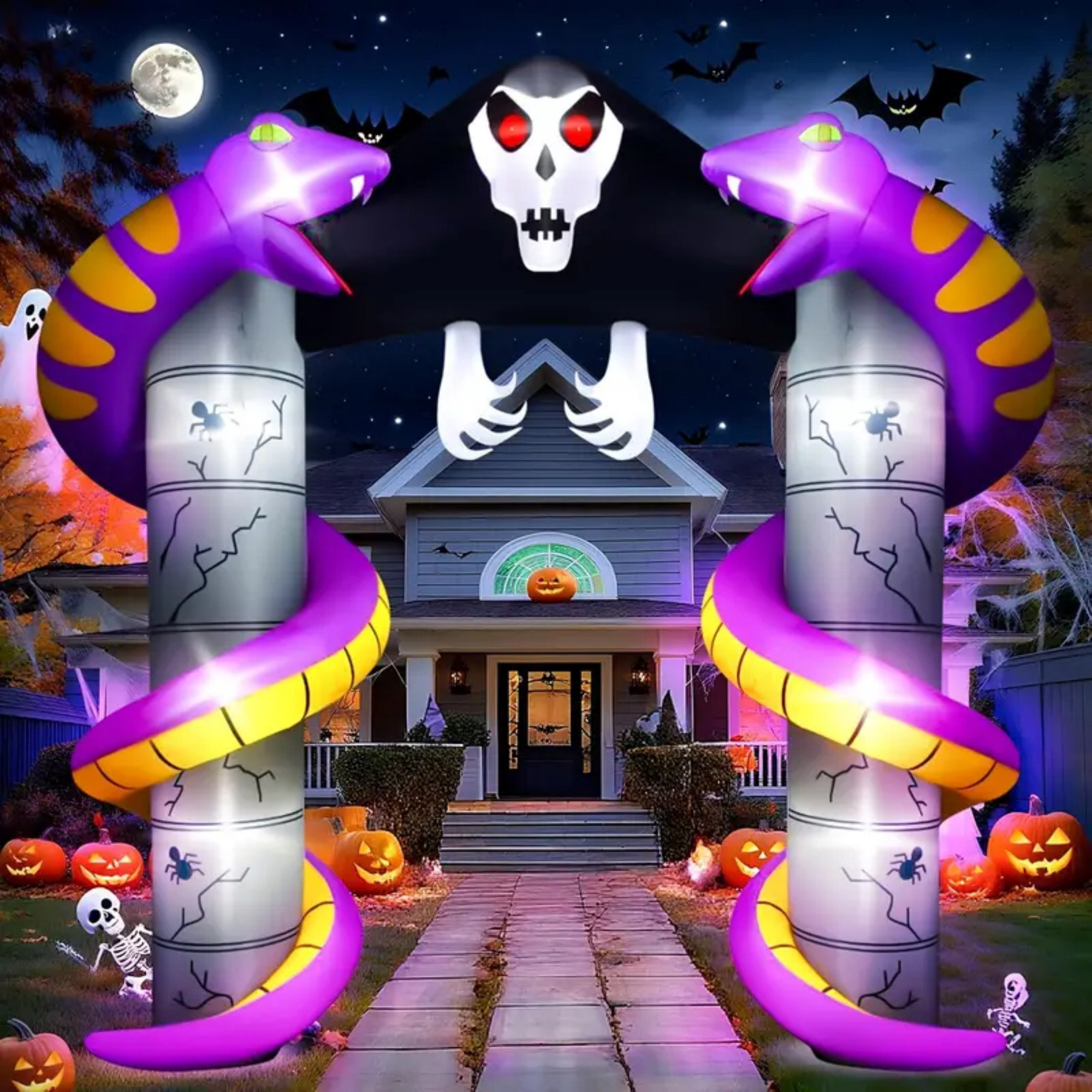 Orren Ellis Halloween Inflatable Arch Decoration, Outdoor Decorations ...