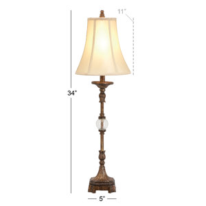 Astoria Grand Mongillo 34" Antique Bronze Buffet Lamp & Reviews | Wayfair