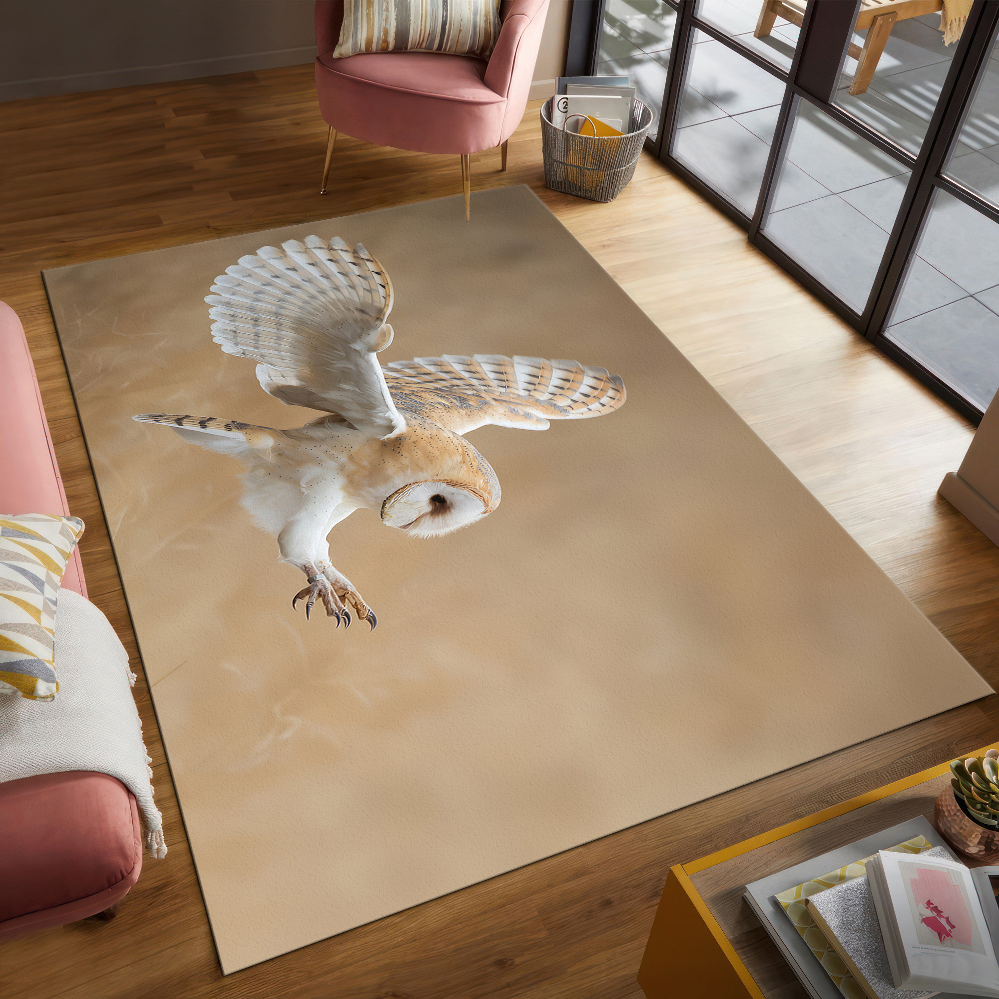 East Urban Home Elegant Floral Design Soft Pile Printed Rug Enhancing ...