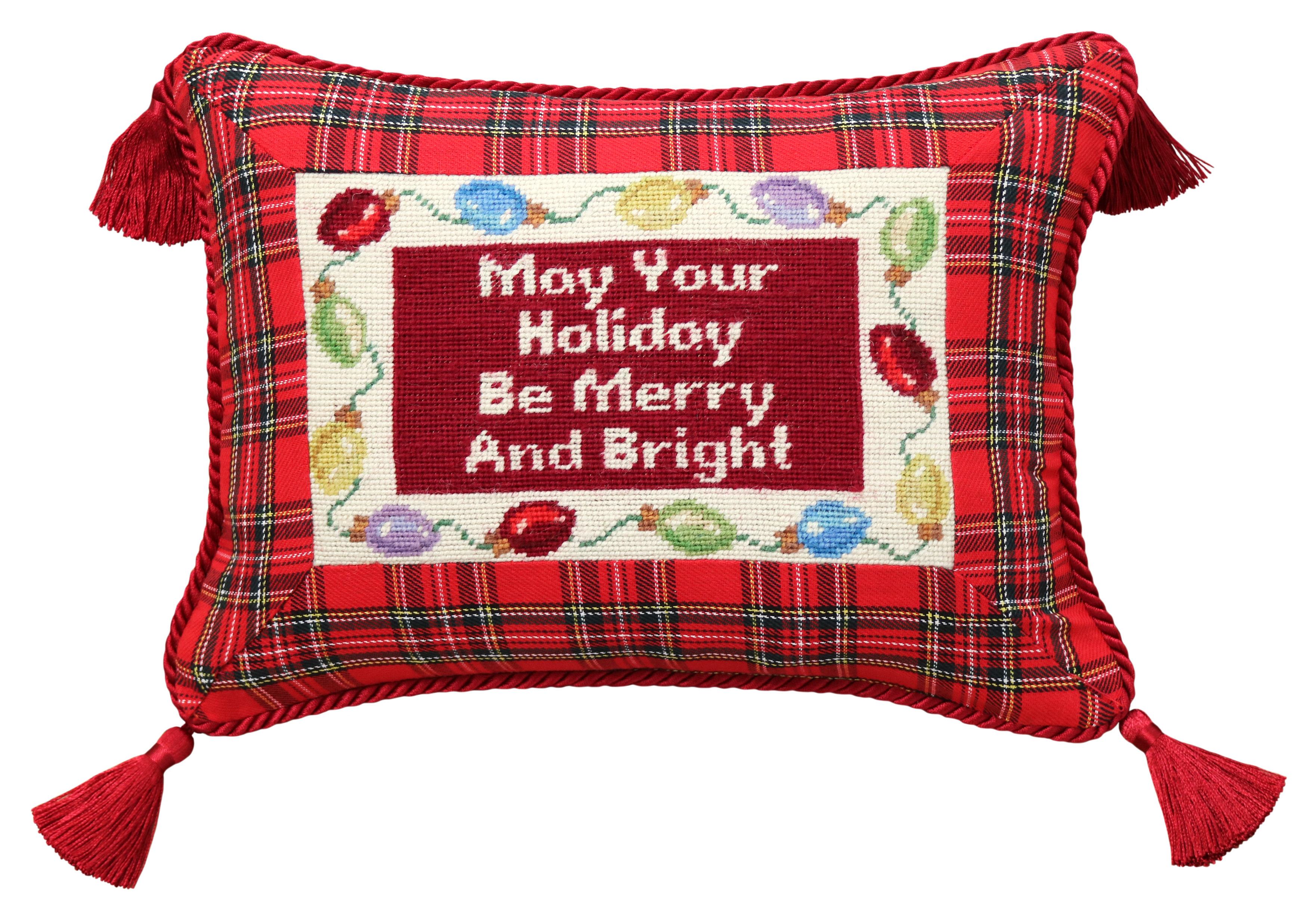 123 Creations Embroidered Wool Throw Pillow | Wayfair