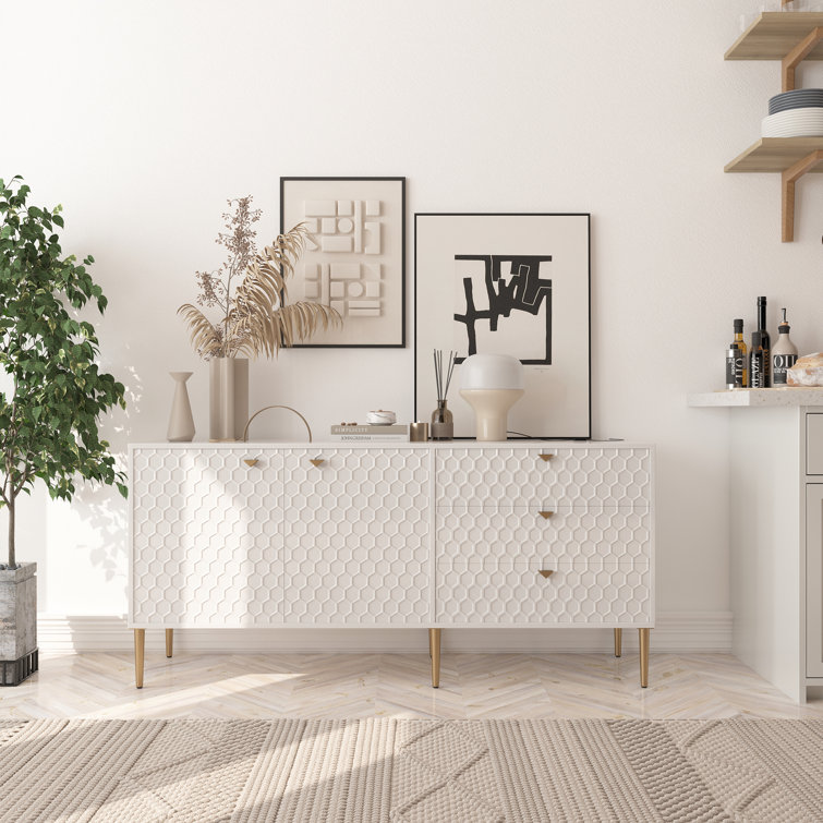 Everly Quinn Derrico 60" Sideboard with 3 Drawers & Reviews | Wayfair