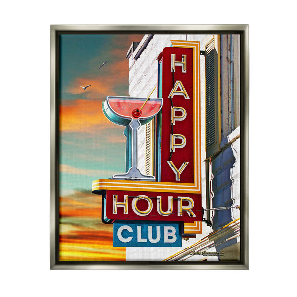 Winston Porter " Happy Hour Club Sign " | Wayfair