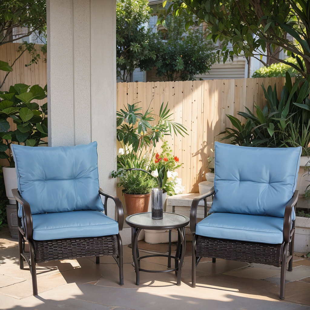 Winston Porter 3 Pieces Patio Set Outdoor Wicker Furniture Sets Modern ...